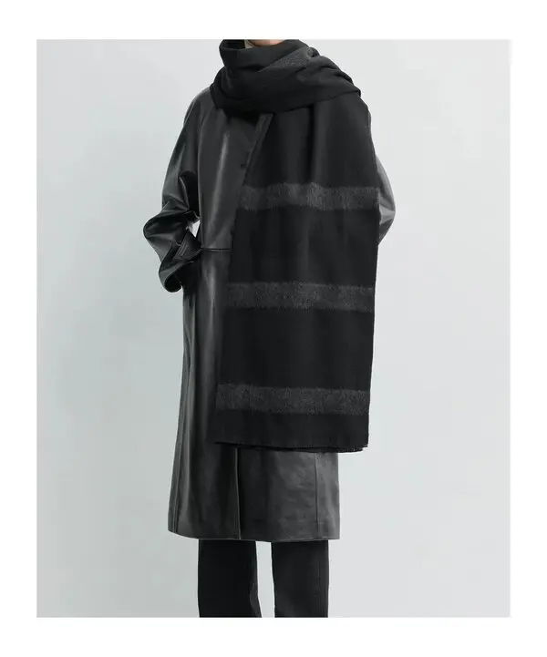 TOTEME Monogram Twill Scarf - Black