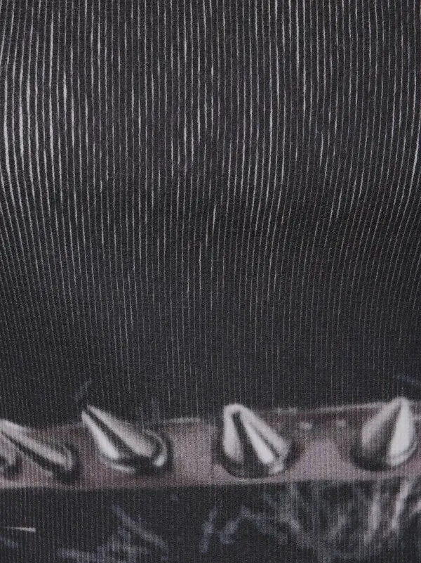 Blumarine Fine-ribbed T-shirt With Cat Print