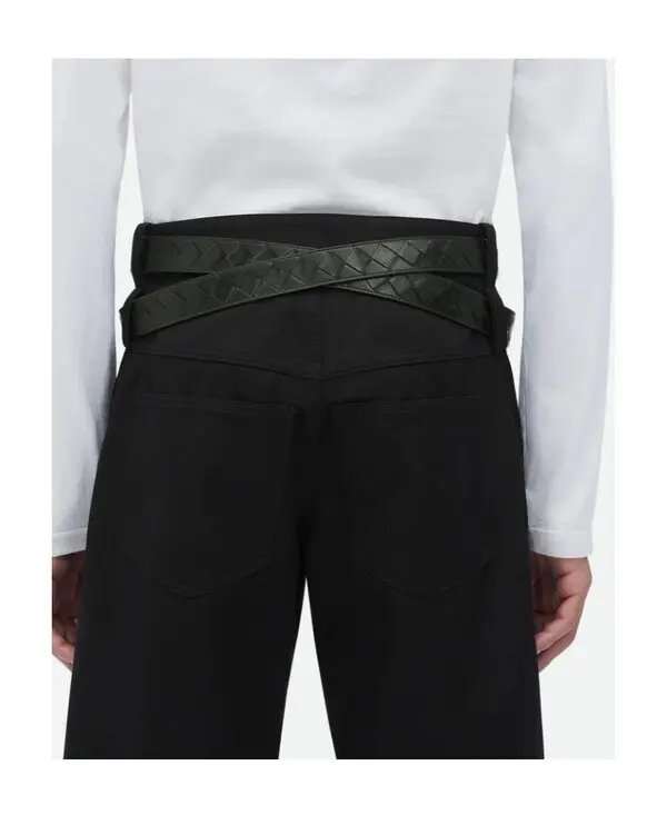 Bottega Veneta Signature Weave Buckle Belt