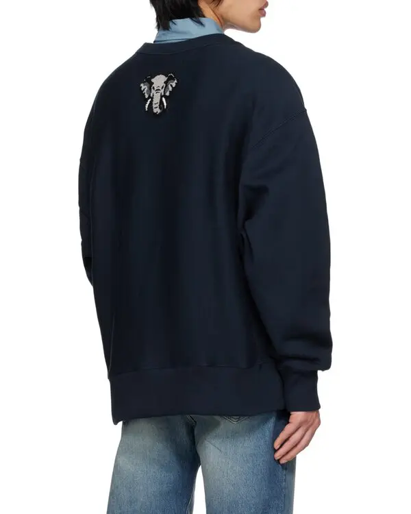 Kenzo Logo-patch Crewneck Sweatshirt - Black