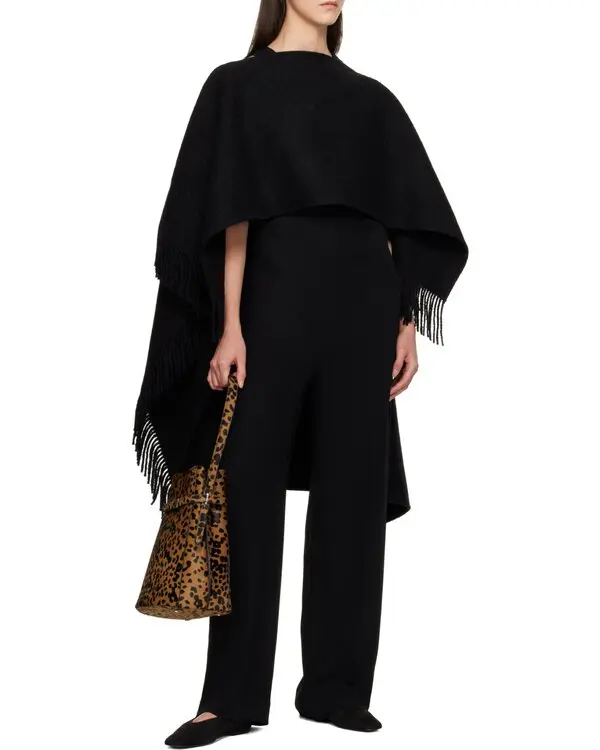 TOTEME Leopard Printed Open Top Shoulder Bag