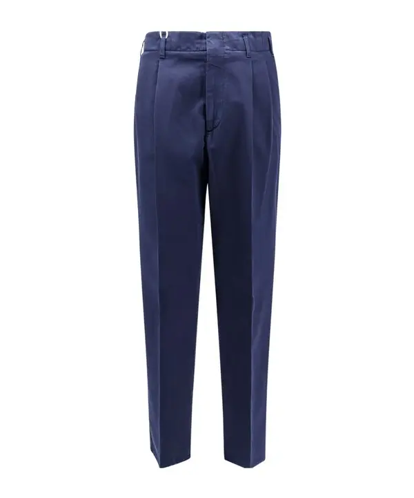 Brunello Cucinelli Tapered Leg Trousers With Pressed Crease - Blue