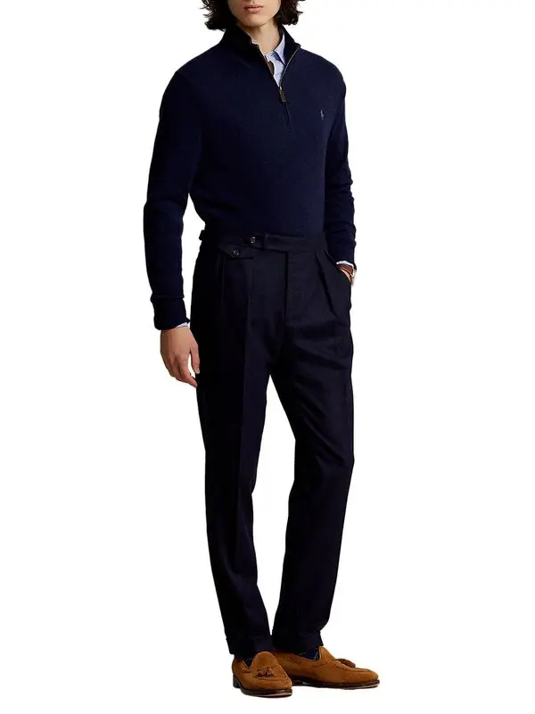 Polo Ralph Lauren Half-zip Jumper With Embroidered Pony - Black