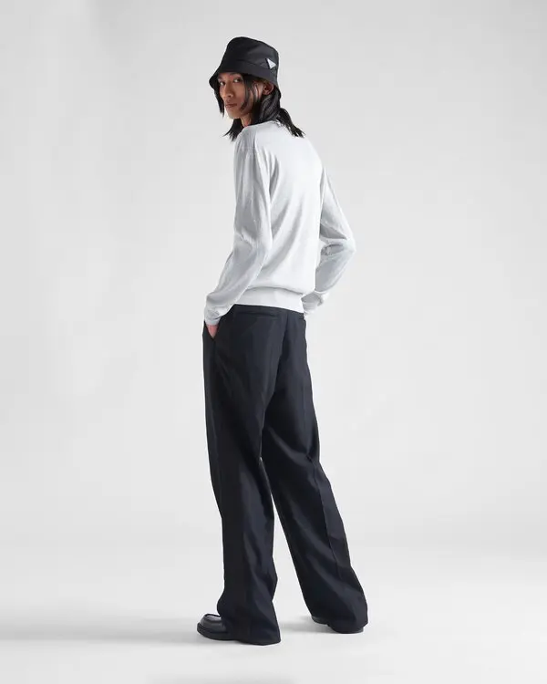 Prada Wide-leg Tailored Trousers