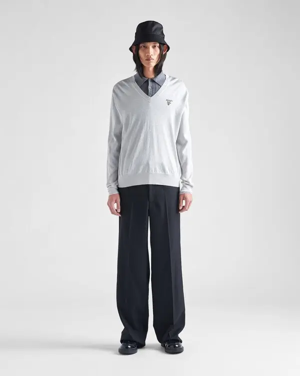 Prada Wide-leg Tailored Trousers