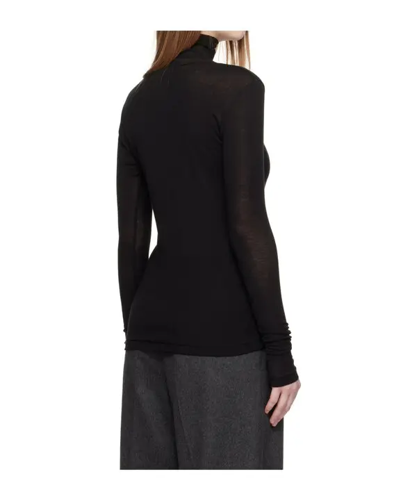 Auralee Semi-transparent High-neck T-shirt