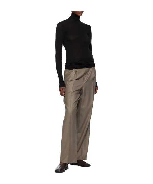 Auralee Semi-transparent High-neck T-shirt