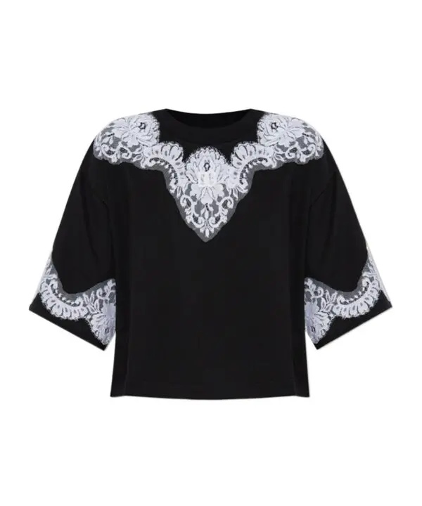 Dolce & Gabbana Lace Trimmed T-shirt