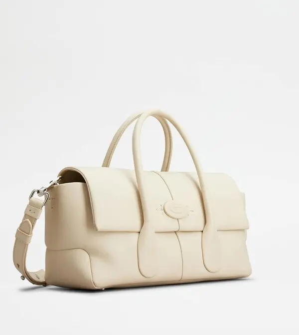 TOD'S Di Logo Patch Tote Bag - Nude