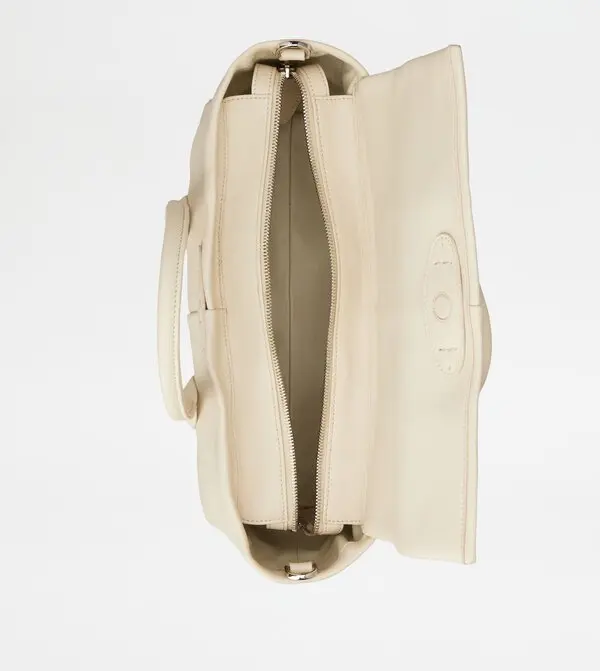 TOD'S Di Logo Patch Tote Bag - Nude