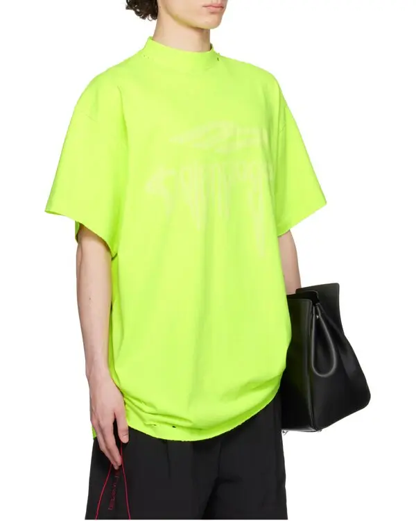 Balenciaga 3b Liquefied Oversized T-shirt - Lucifer Yellow