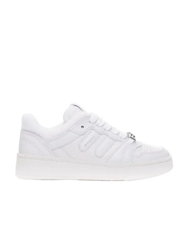 Bally Round Toe Lace-up Sneakers - White