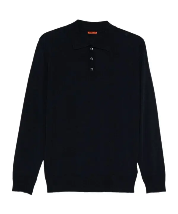 Barena Venezia Long-sleeved Knitted Polo Shirt