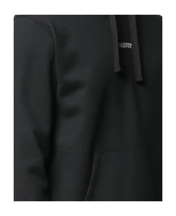 Valentino Garavani Logo Print Drawstring Hoodie