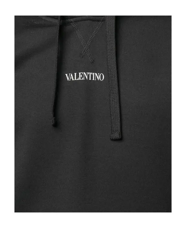 Valentino Garavani Logo Print Drawstring Hoodie