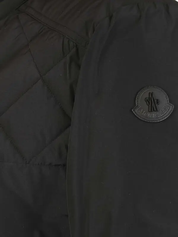 Moncler Logo Patch Quilted Puffer Jacket - Black