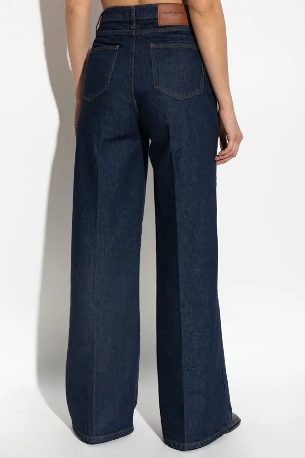 Officine Générale Romy Wide-leg Jeans - Black