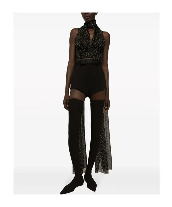Dolce & Gabbana Polka Dot Chiffon Top