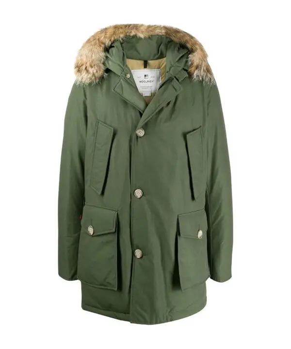 Woolrich Hooded Down Jacket - Green