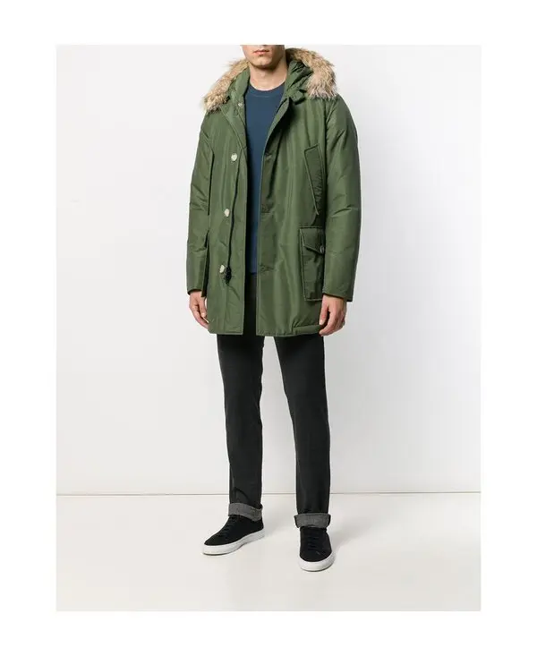 Woolrich Hooded Down Jacket - Green