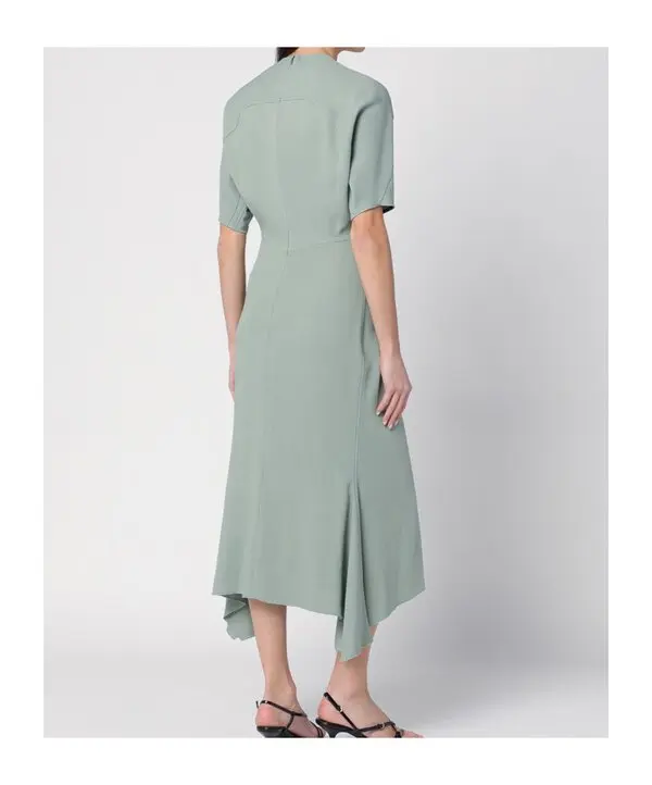 Victoria Beckham Asymmetrical Hem Midi Dress
