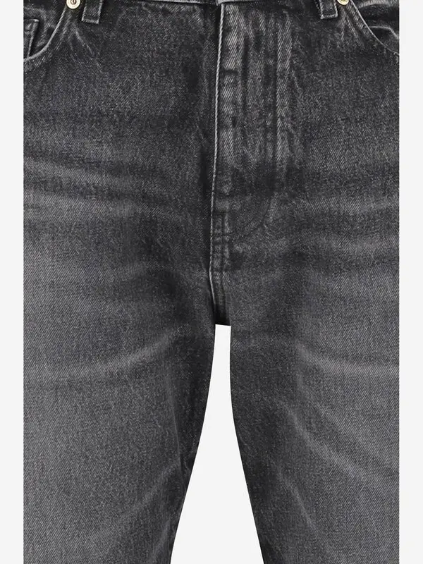 Versace Logo Patch Straight-leg Jeans