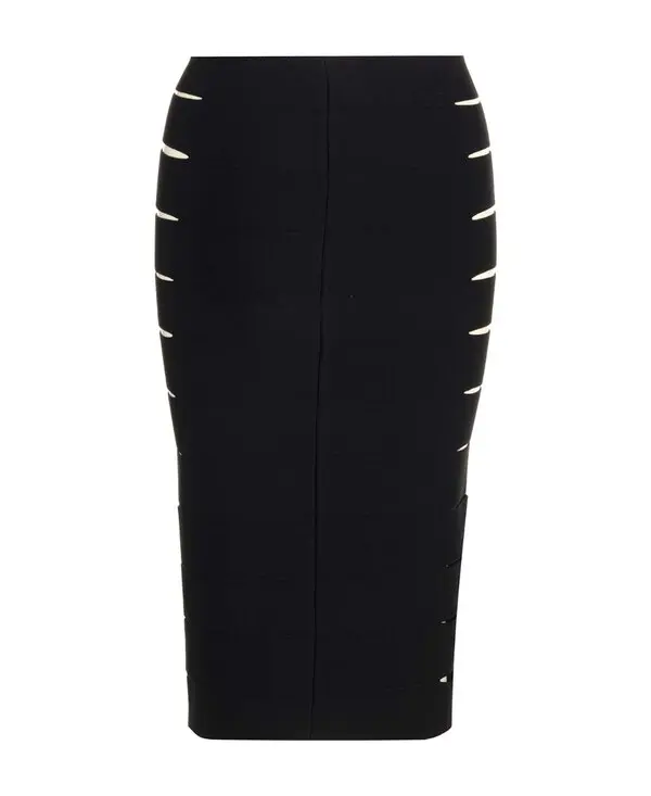 Alaïa Cut-out Detailed Panelled Midi Skirt