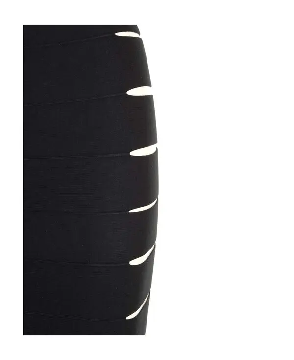 Alaïa Cut-out Detailed Panelled Midi Skirt