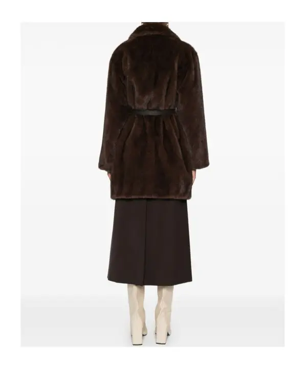 P.a.r.o.s.h Belted Lapel Coat - Black
