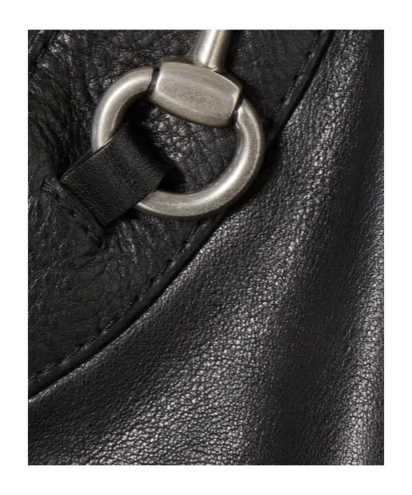 Gucci Horsebit Detail Zip-up Jacket - Black