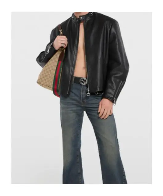Gucci Horsebit Detail Zip-up Jacket - Black