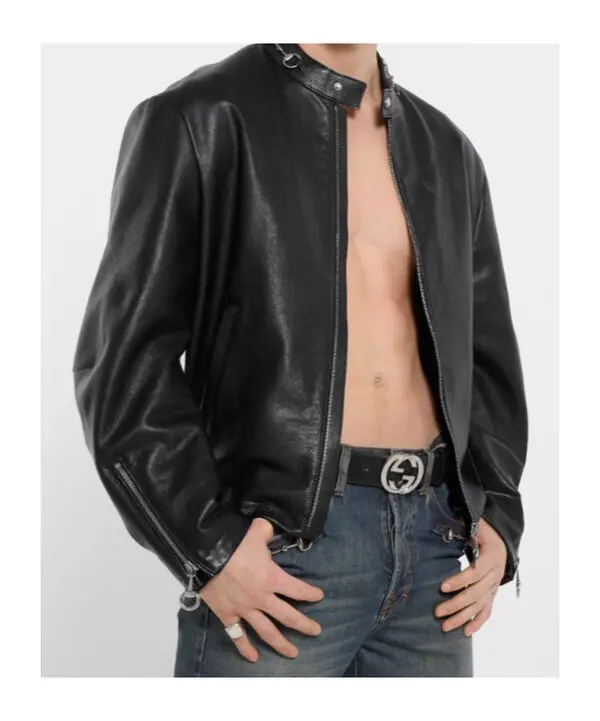 Gucci Horsebit Detail Zip-up Jacket - Black