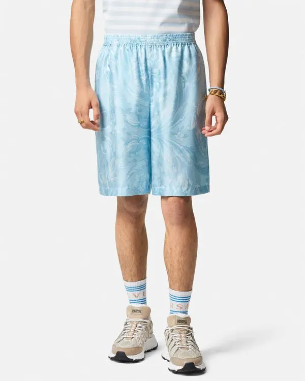 Versace Barocco Print Elasticated Waist Shorts
