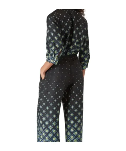 Casablanca Degrade Monogram Long Sleeve Silk Shirt