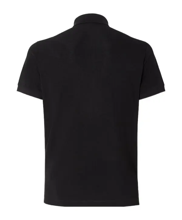 Fendi Logo Plaque Short-sleeve Polo Shirt - Black