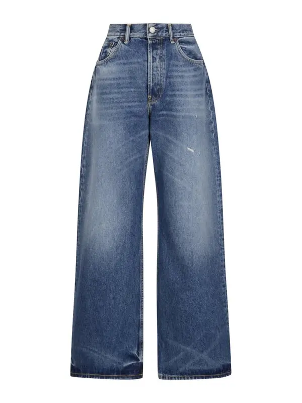 Acne Studios Distressed Wide-leg Jeans - Blue