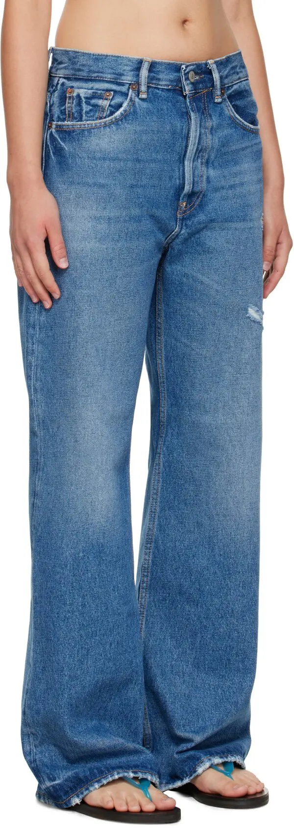 Acne Studios Distressed Wide-leg Jeans