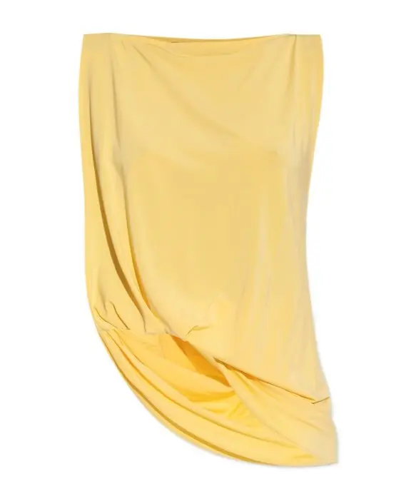 Jacquemus Le Haut Peplo Twist Detailed Sleeveless Top - Yellow