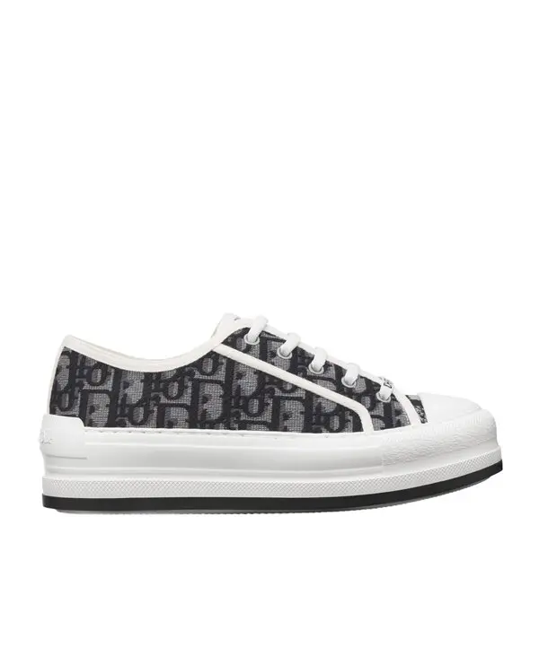 Dior Walk'n' Platform Sneakers With Logo Embellishment - Dark Gray