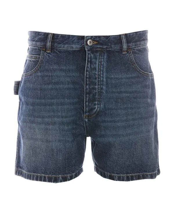 Bottega Veneta Logo Detail Denim Shorts