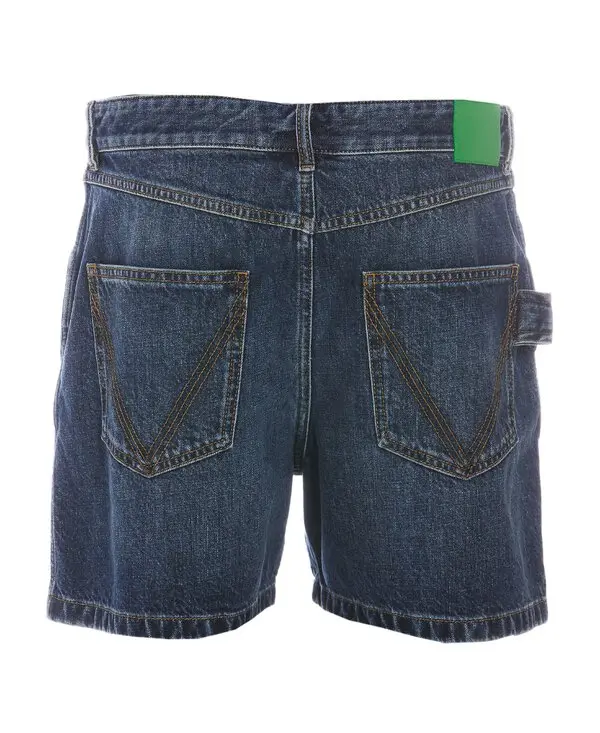 Bottega Veneta Logo Detail Denim Shorts