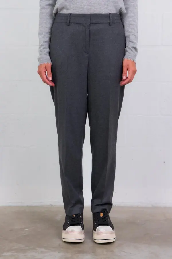 Seventy Mid-rise Elasticated Waistband Cigarette Cut Trousers
