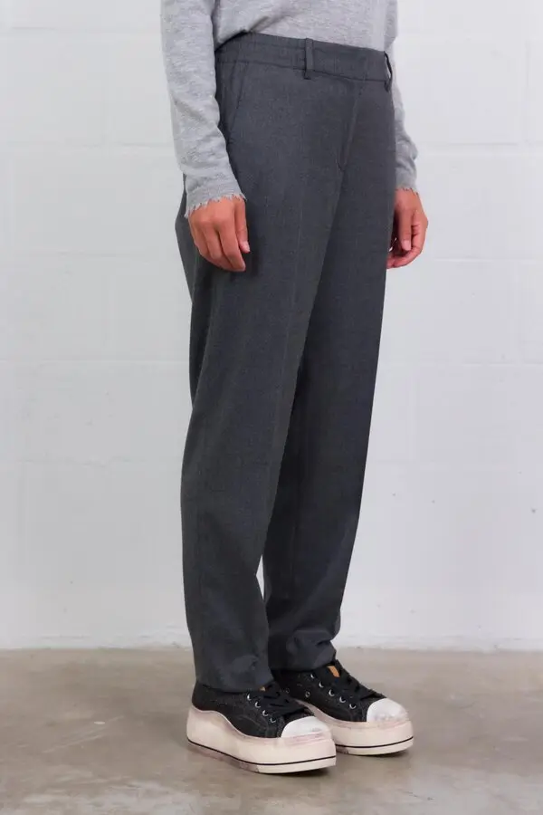 Seventy Mid-rise Elasticated Waistband Cigarette Cut Trousers