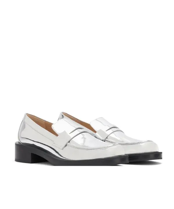 STUART WEITZMAN Palmer Bold Loafers - Silver