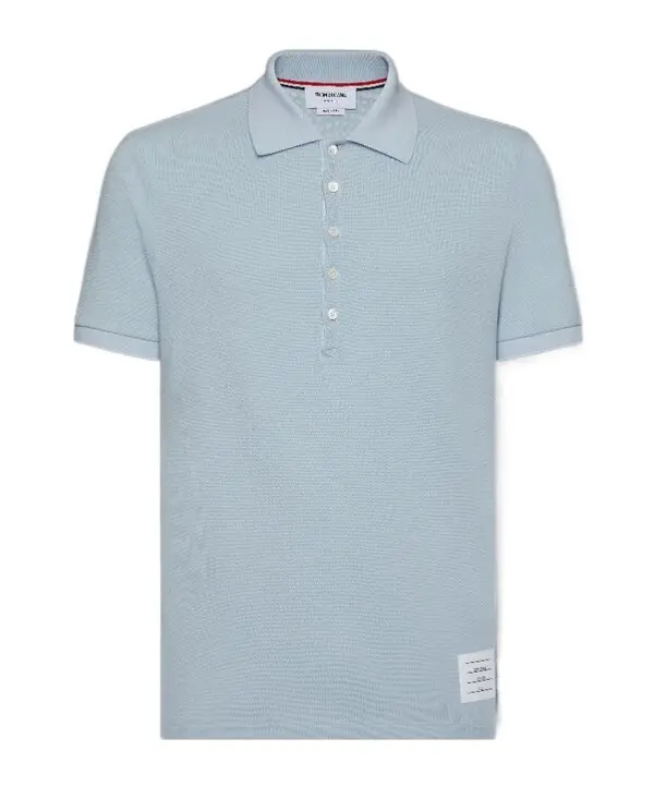 Thom Browne 4-bar Short-sleeved Polo Shirt - Blue
