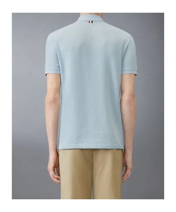 Thom Browne 4-bar Short-sleeved Polo Shirt - Blue