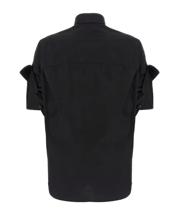 Balenciaga Short Sleeve Collared Shirt With Embroidered Logo
