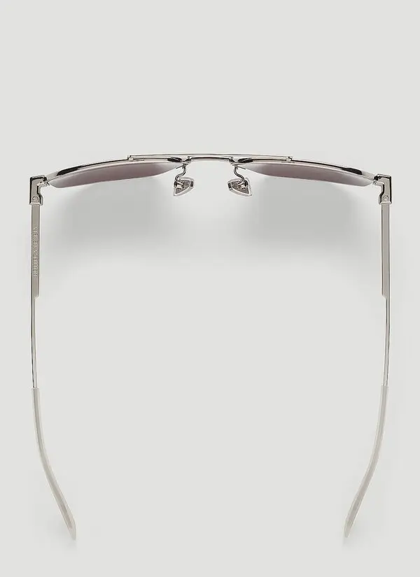 Bottega Veneta Metal Aviator Frame Sunglasses