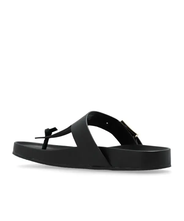 Tory Burch Mellow Thong Leather Sandals With Logo Detail