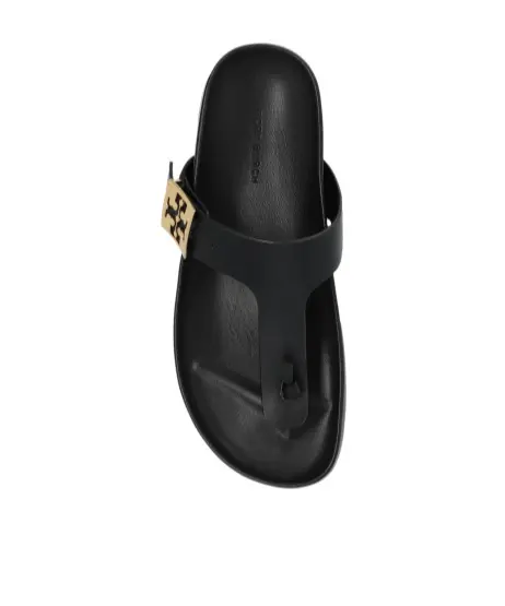 Tory Burch Mellow Thong Leather Sandals With Logo Detail